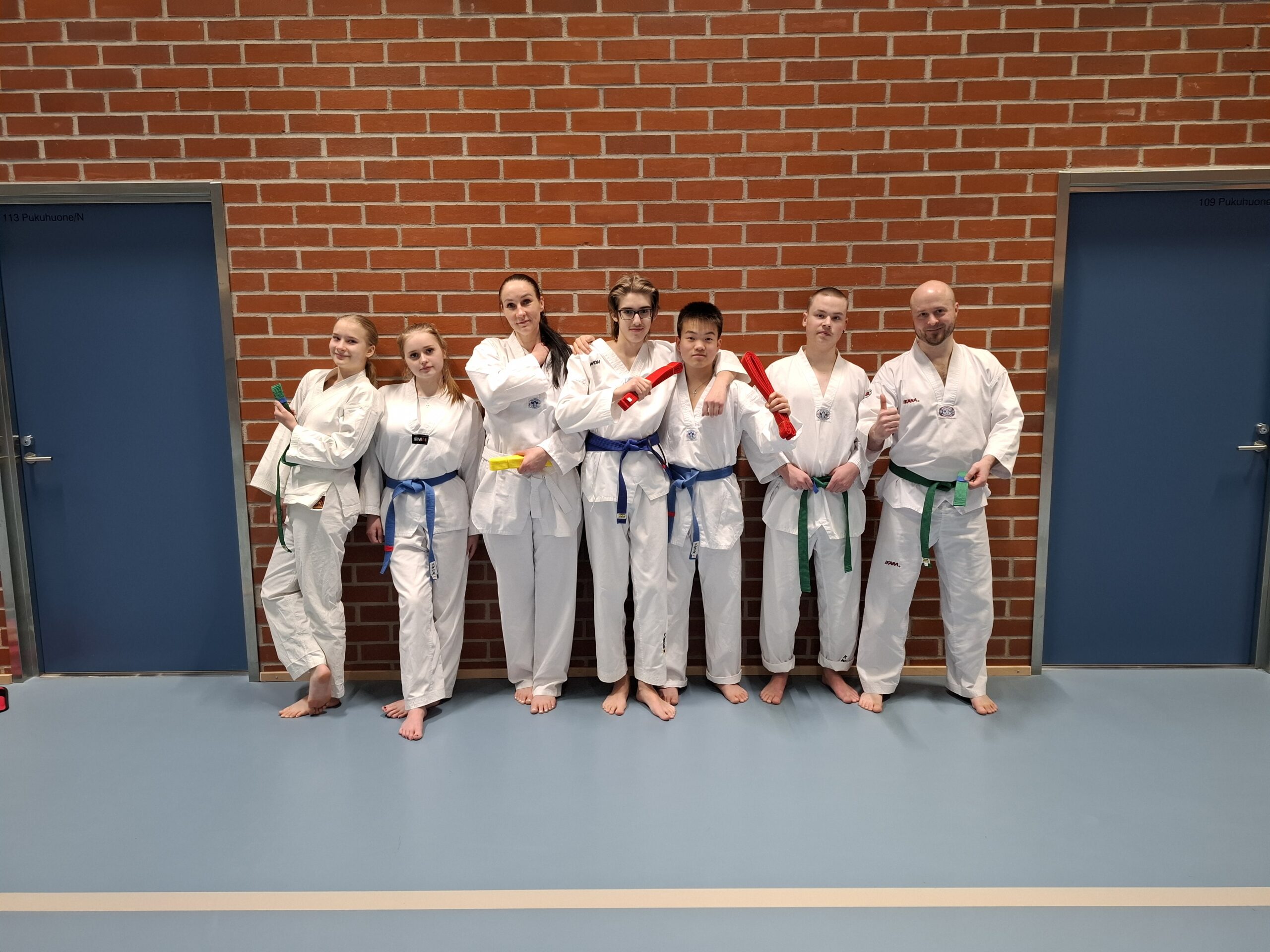 Uusia vyöarvoja suoritettiin 27. ja 29.1. – Rauman Taekwondo Ry